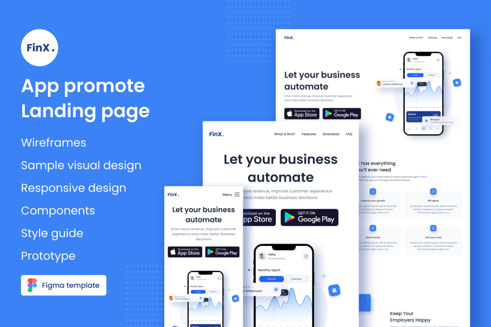 FinX - App Promote Landing Page