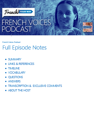 French Voices Notes Pack - Episode 51 to 60