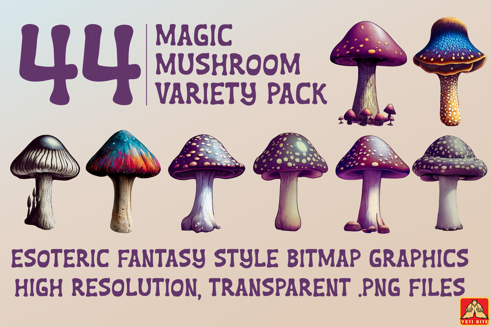 Magic Mushroom Variety Asset Pack