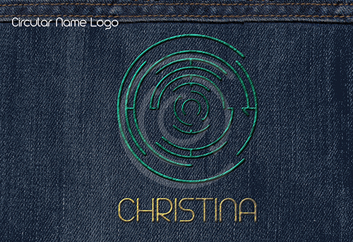 CHRISTINA - Circular Name Logo