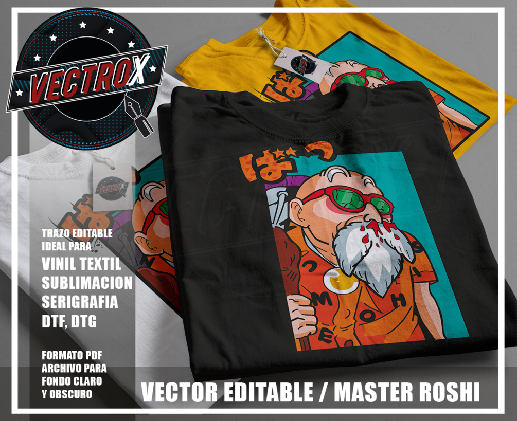 Vector Editable - Master Roshi