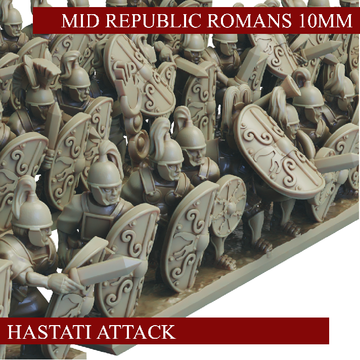 10mm Mid Republic Romans: Hastati Attack