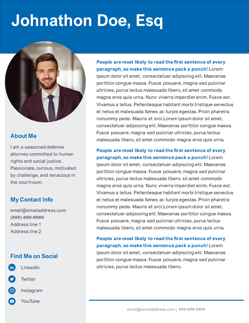 Professional Bio Templates [PowerPoint]