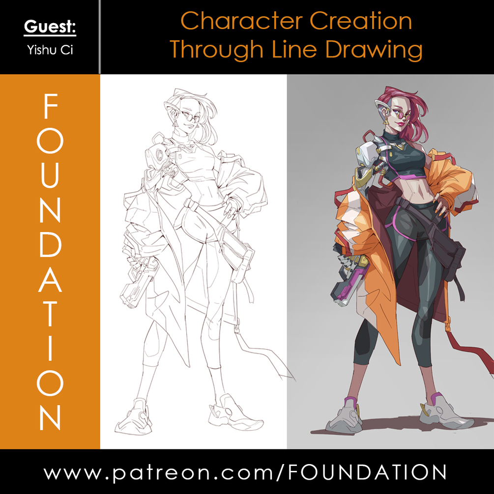 Foundation Patreon - Character Creation Through Line Drawing with Yishu Ci