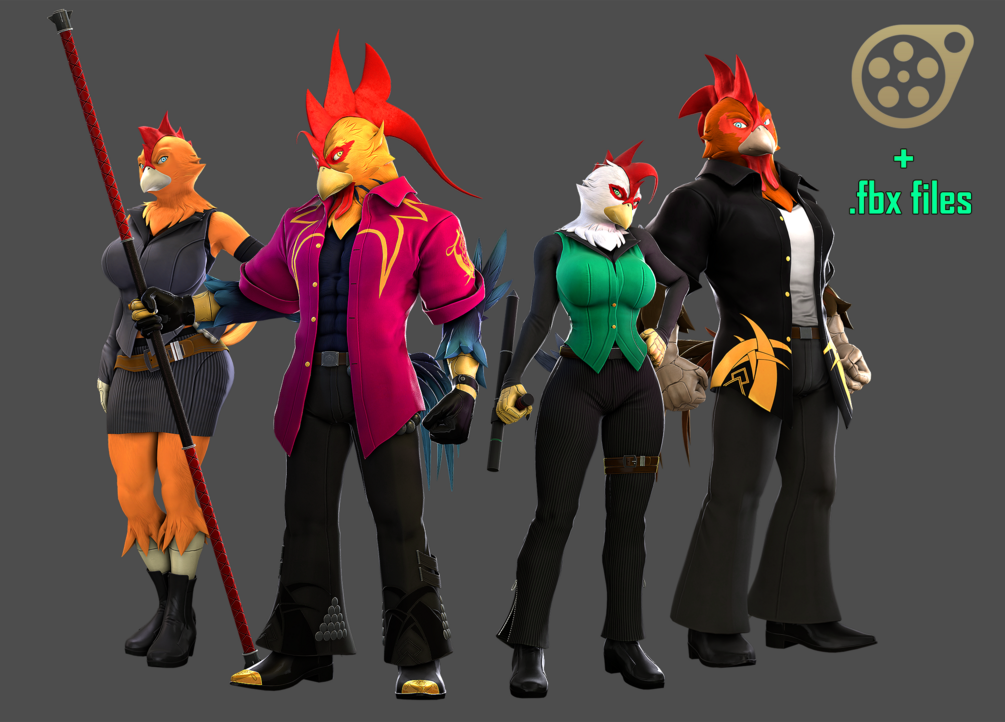The Rooster Gang Pack - SFM & fbx