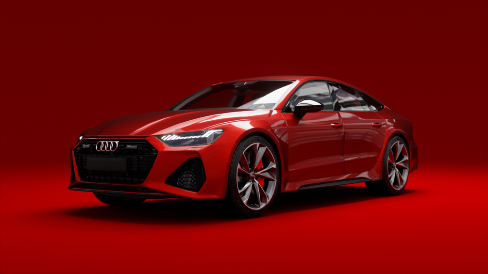 Audi Rs7 Sportback 2020 Fully Rigged And Optimized For Cycles And Eevee