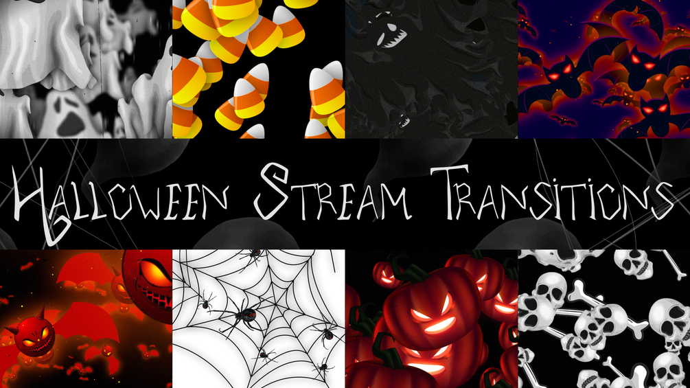 Halloween Stream Stinger Transitions Pack 02 | Twitch/Facebook/OBS ...