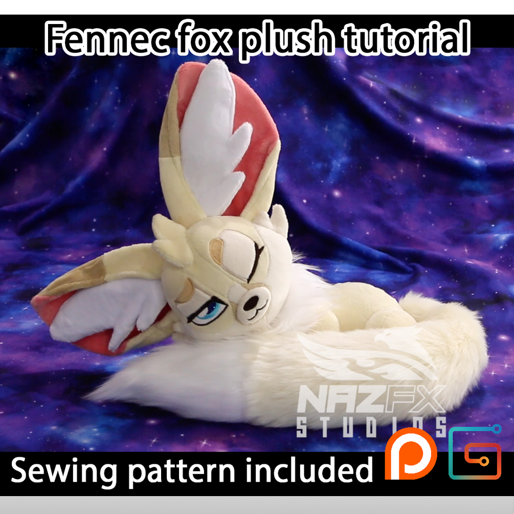 Fennec fox - sewing pattern and video tutorial