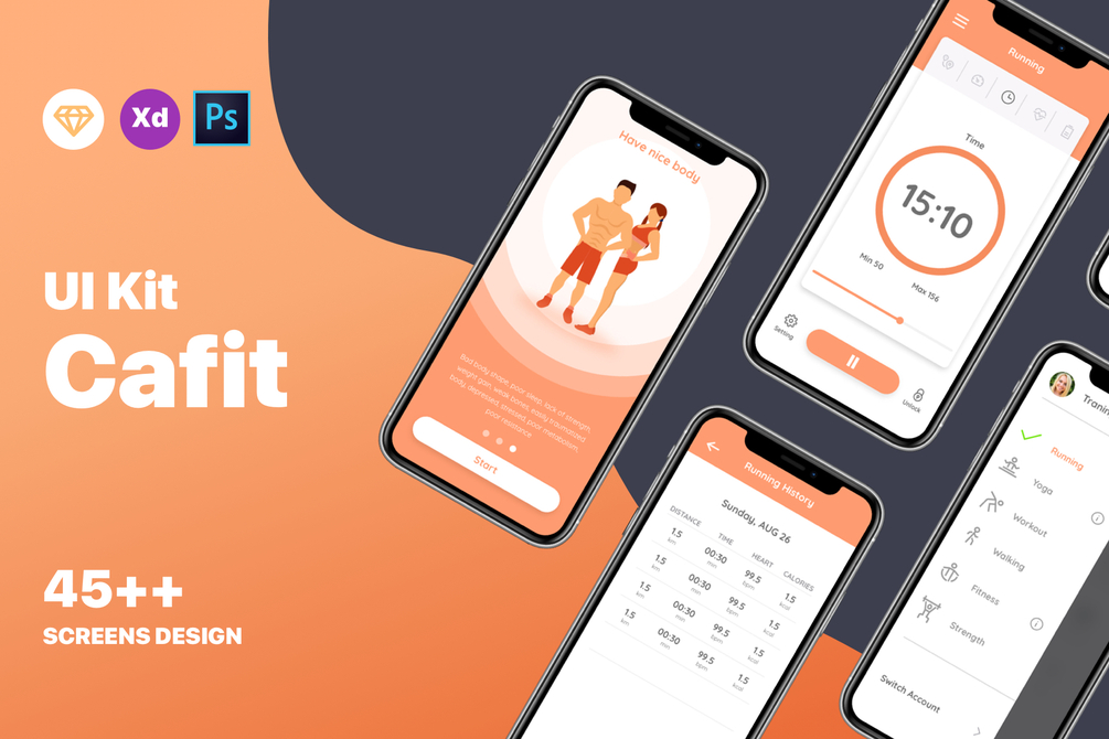 Cafit Workout UI Kit
