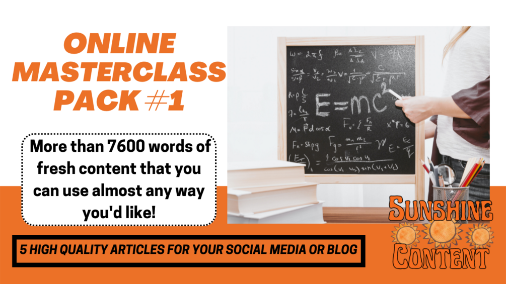 Online Masterclass Content Pack #1