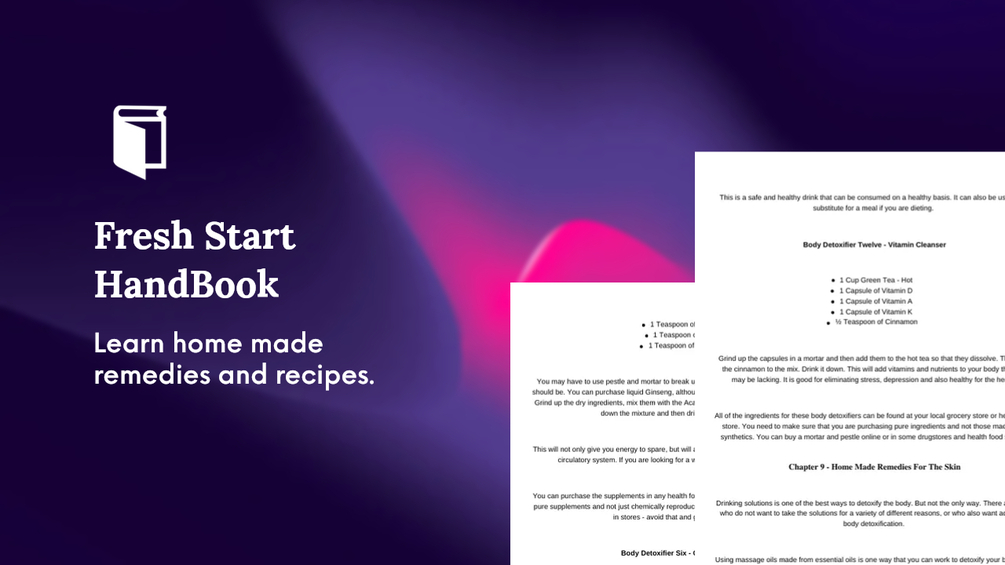 Fresh Start: A Body Detox Guide HandBook