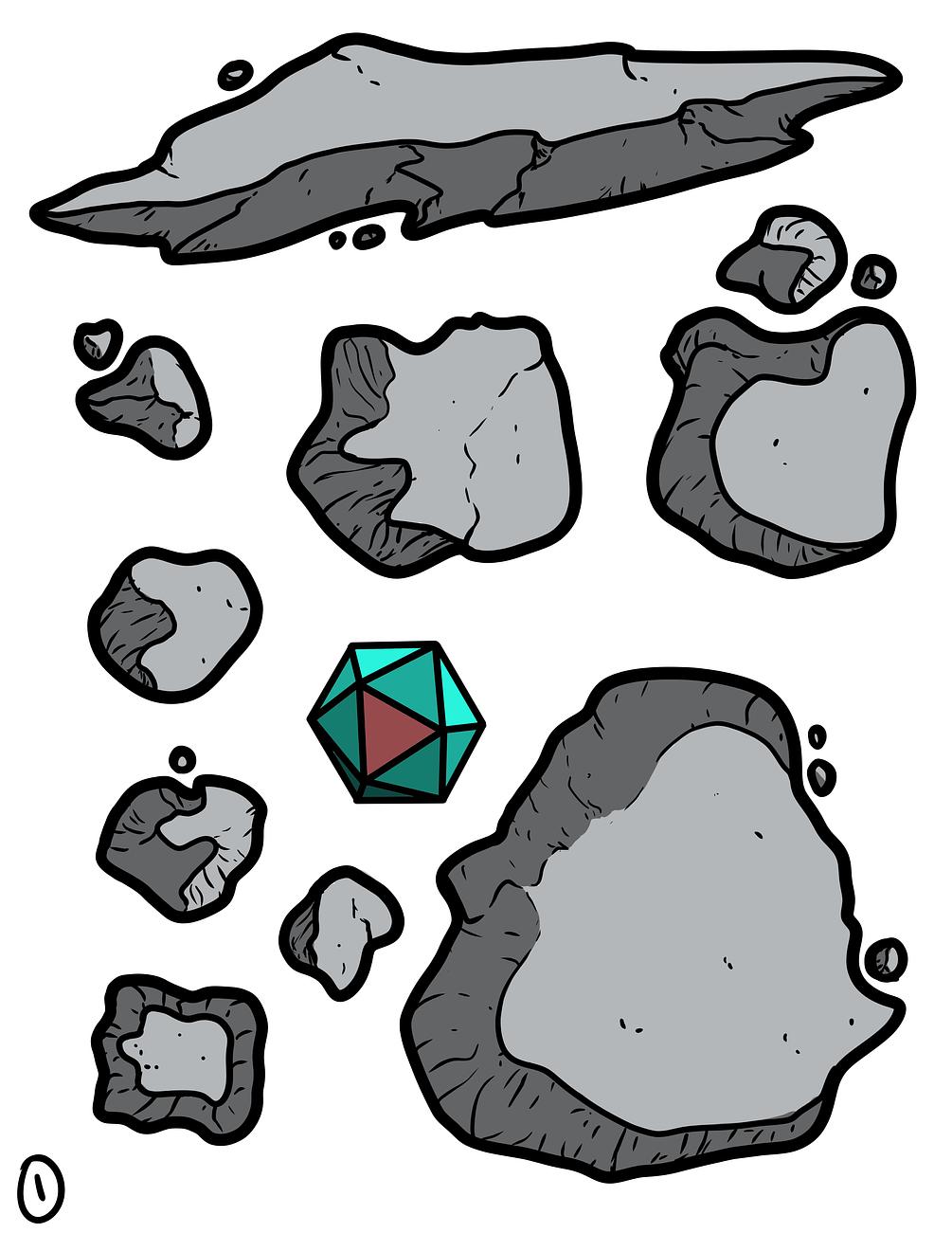 D&D Terrain Printable | Rocks and Trees | Fall/Summer