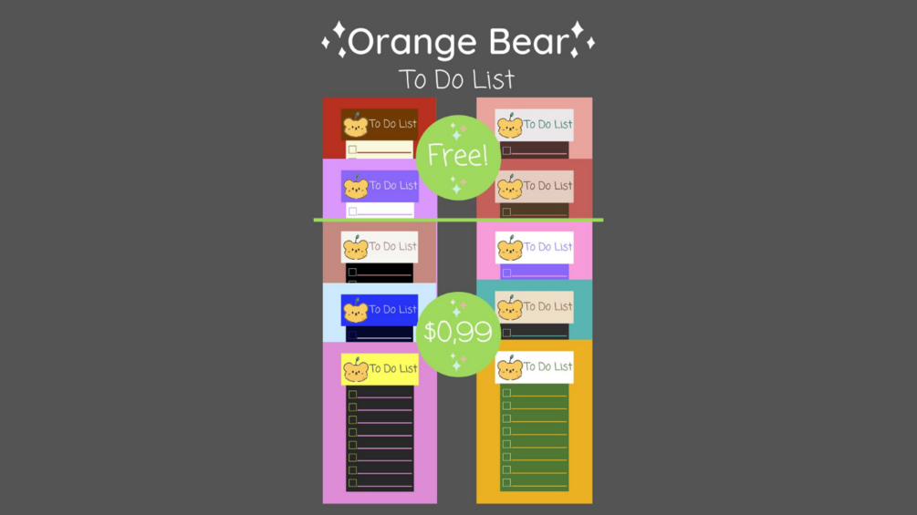 To Do List - Orange Bear Version 💖
