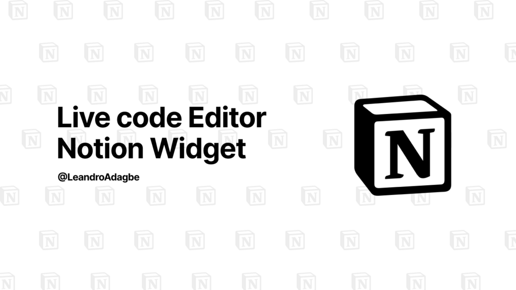 Live code Editor Notion Widget Live code Editor Notion Widget
