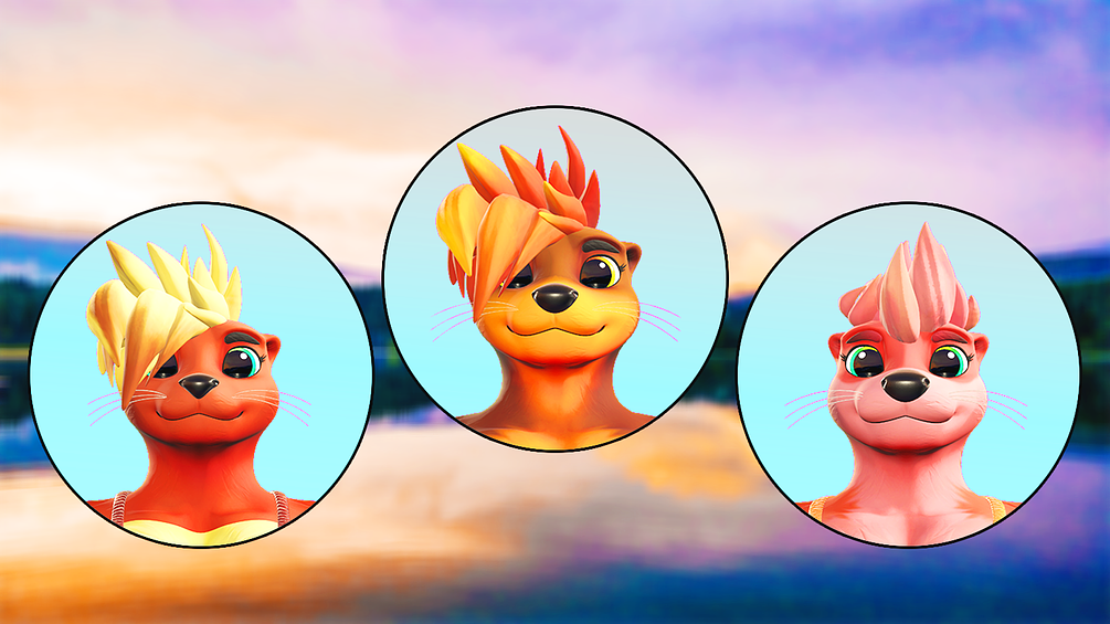 Otters (VRChat 3D Models, Otter Avatars)