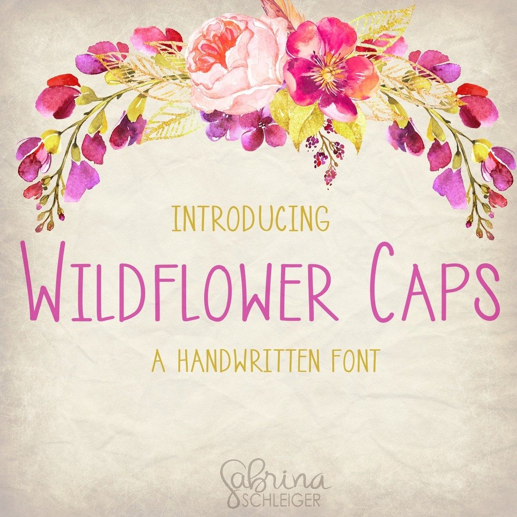 Wildflower Caps- Handwritten Font