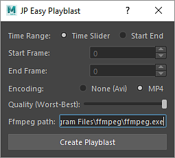 Easy Maya Playblast