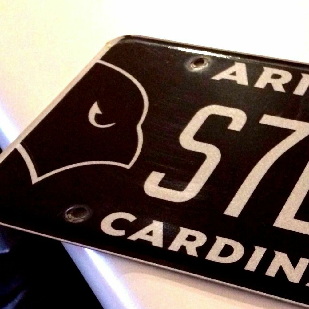 Arizona Cardinals License Plate BLACKOUT Vinyl Sticker for AZ Plate