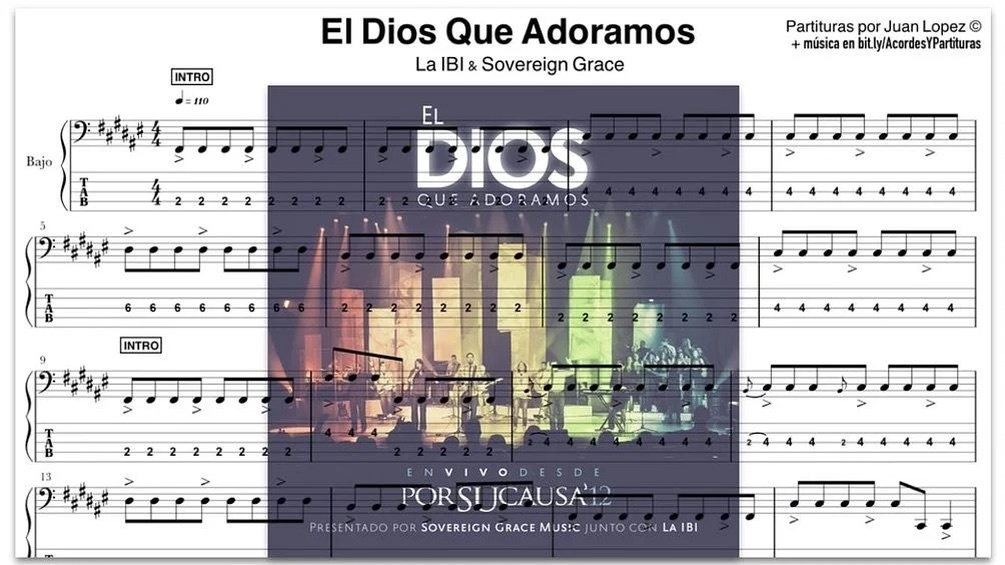 El Dios Que Adoramos Bajo/Bass TAB