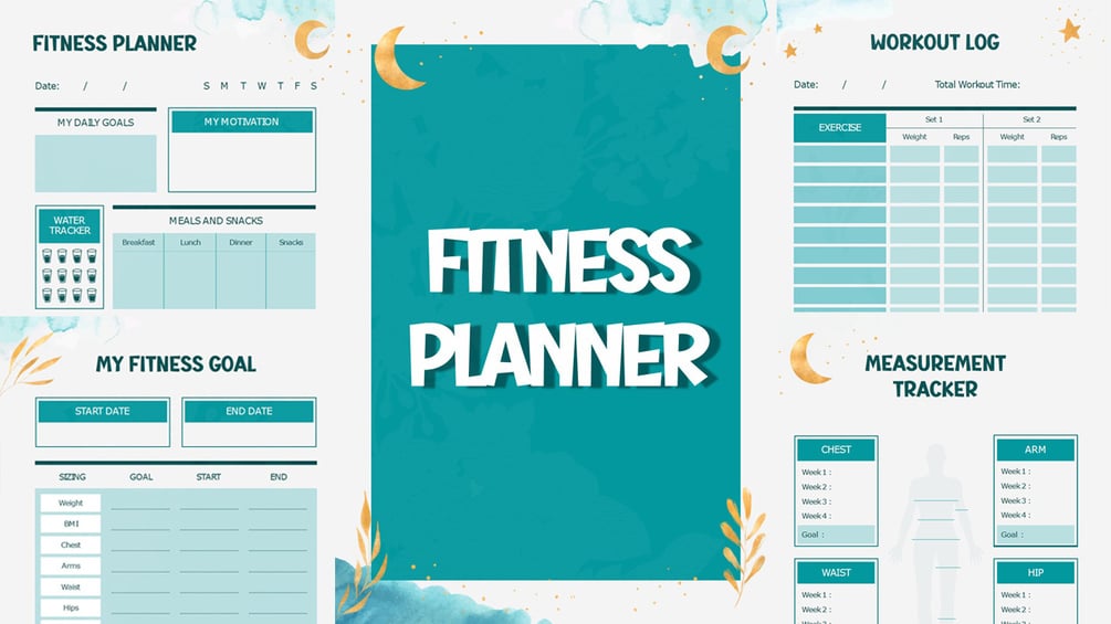 Golden Fitness Goal Planner