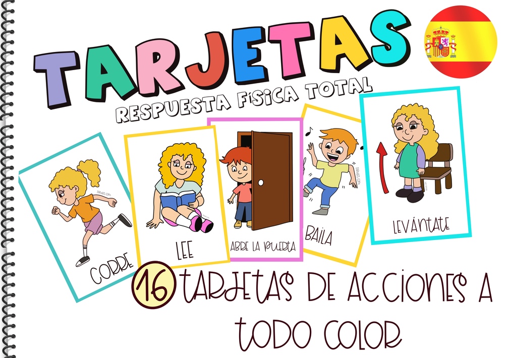 Tarjetas “RESPUESTA FÍSICA TOTAL” 16 tarjetas en 🇪🇸