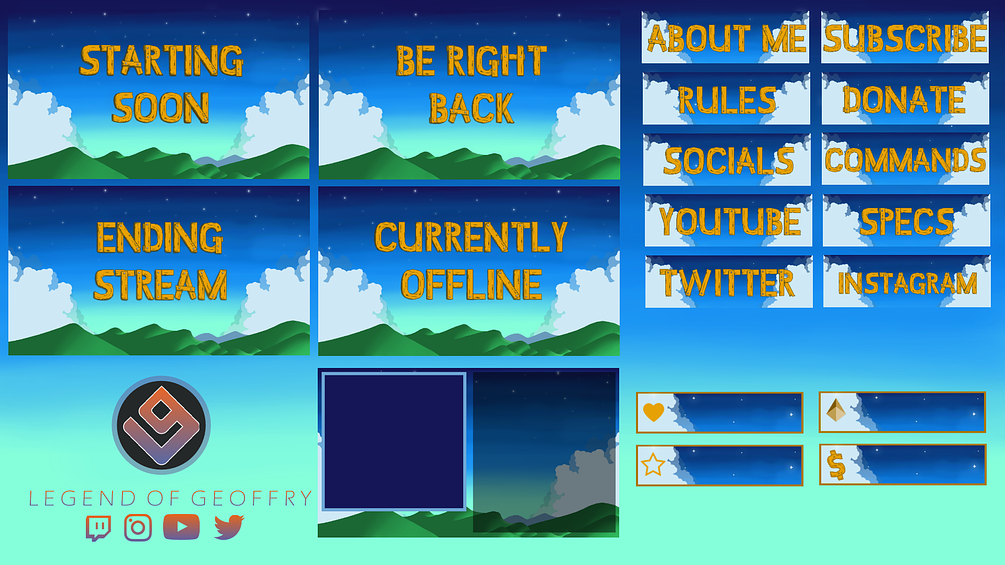 Farming Theme - Twitch Overlays, Screens and Panels Package (Stardew ...