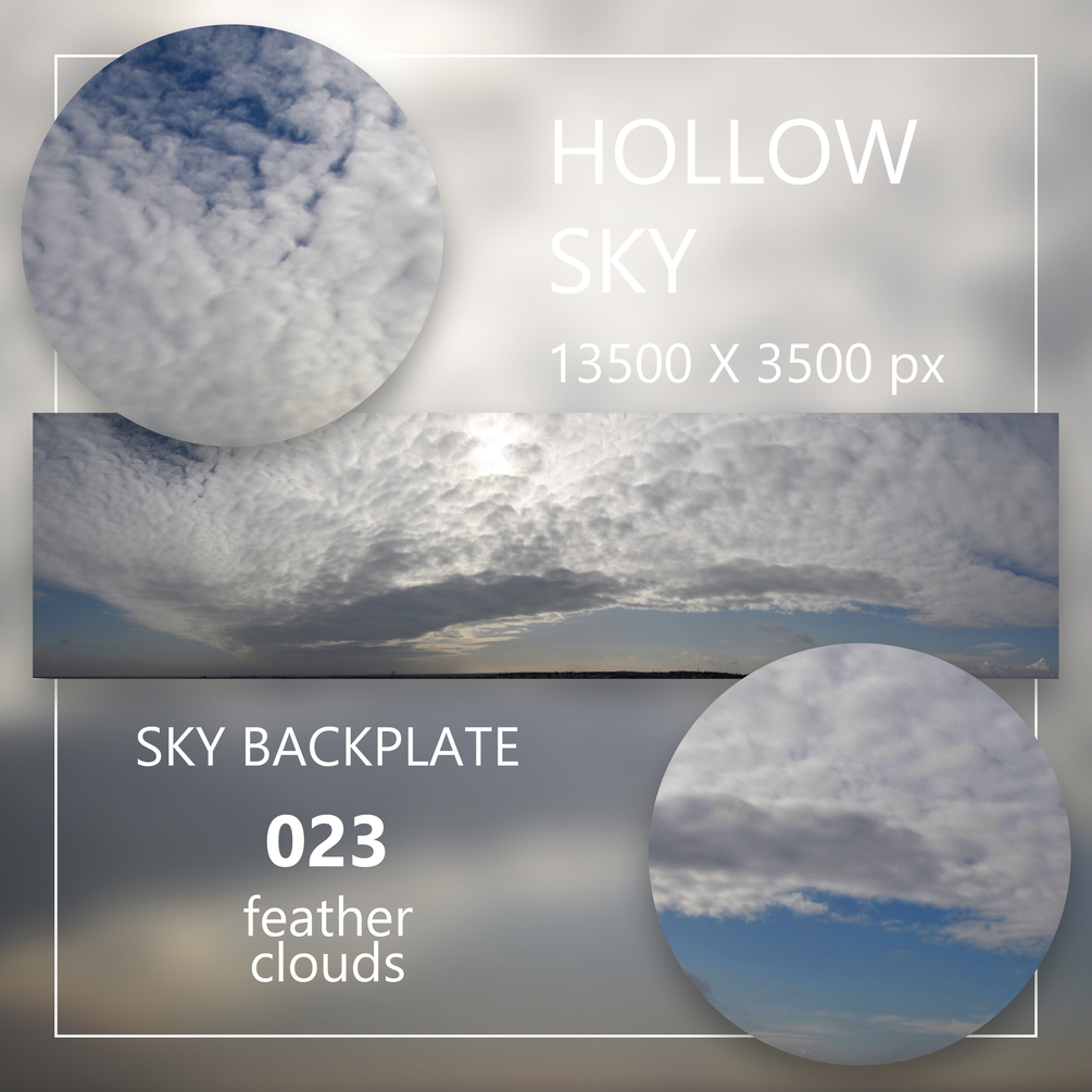 Sky Backplate 023 - Feather Clouds