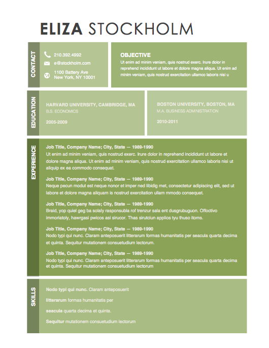 Stockholm Resume