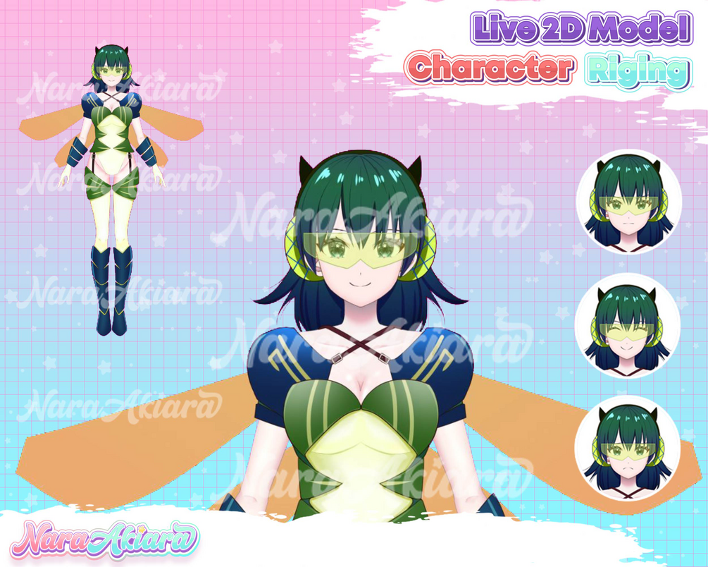 Live2d Vtuber Model Anime Girl Cyberpunk 4