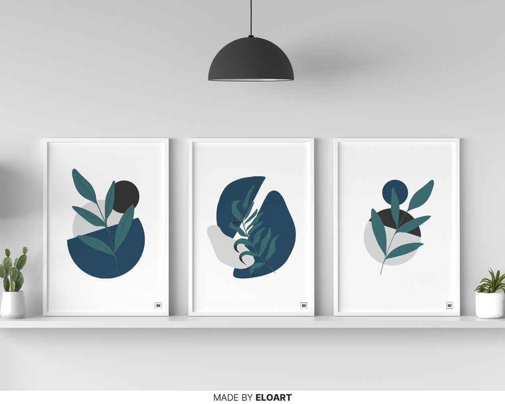 Minimalist Fine Art Botanical Wall Prints, Modern Home Decor Artwork ...