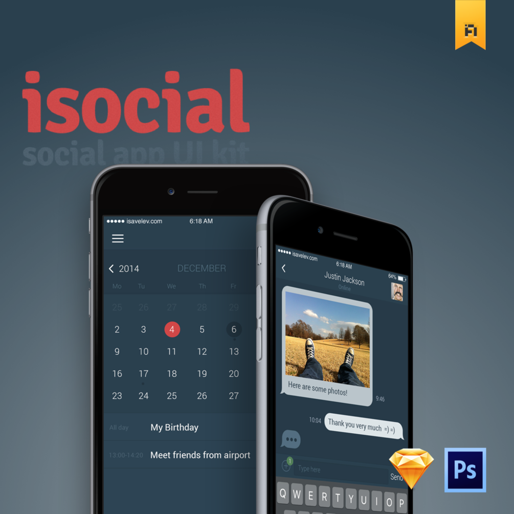 isocial iOS UI kit