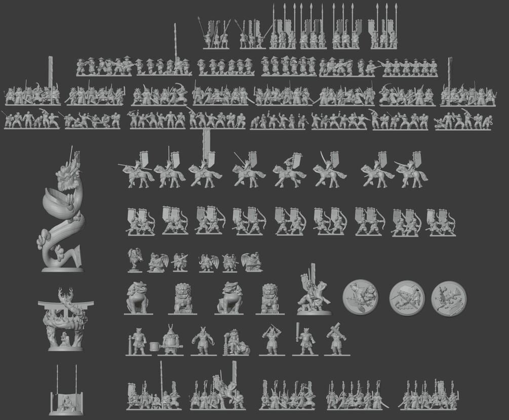 10mm Japanese Samurai Army, Nippon Warmaster Set