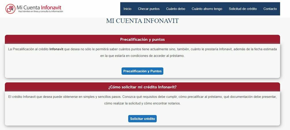 Web Mi Cuenta Infonavit