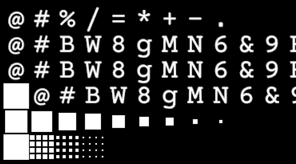 Sprite Sheets for the ASCII Art Generator