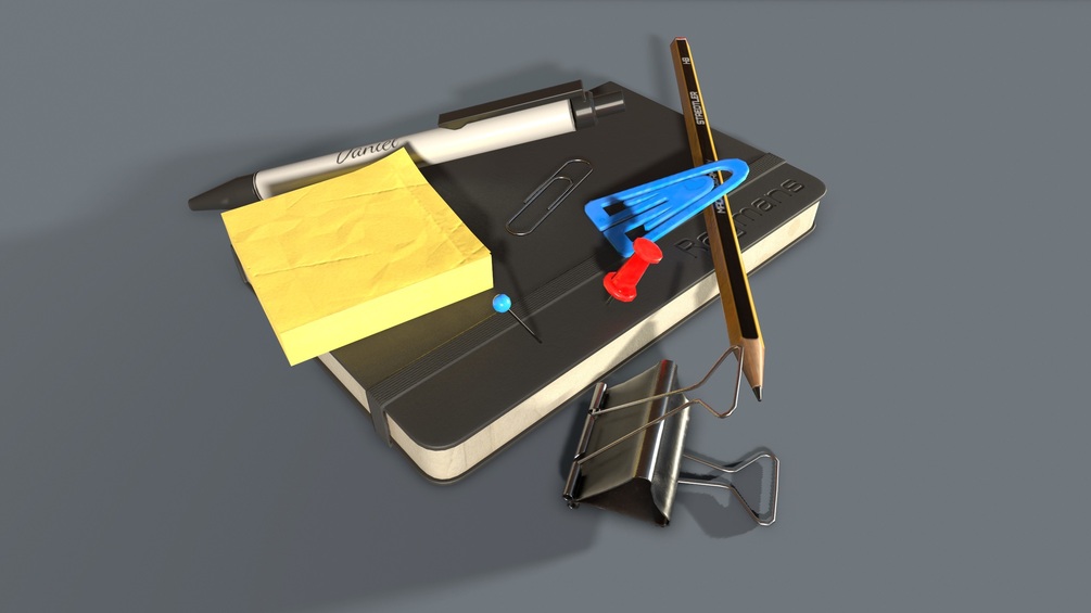 Assorted Stationery (PBR Game Ready)