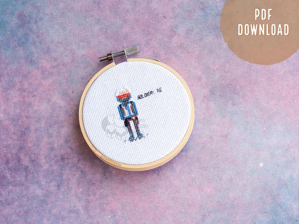 Soldier: 76 - Overwatch Hero - Cross-Stitch - PDF Pattern