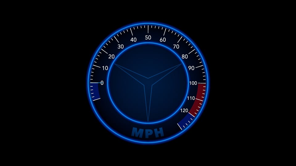 Animated HUD Design Element - Speedometer