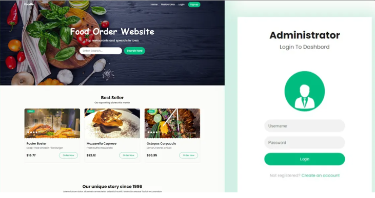 Complete Food Ordering Website (PHP Backend)