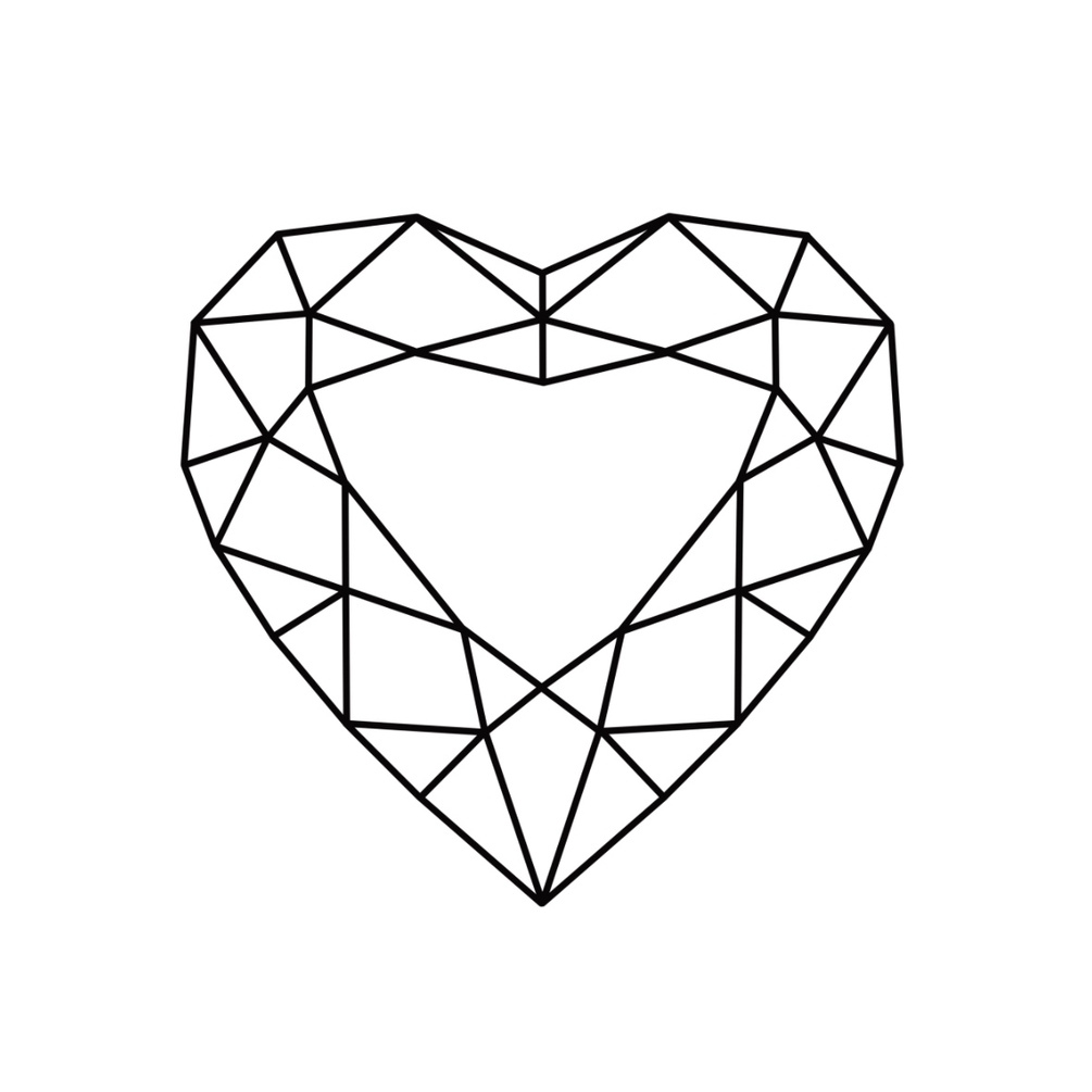 heart cut gem procreate brush