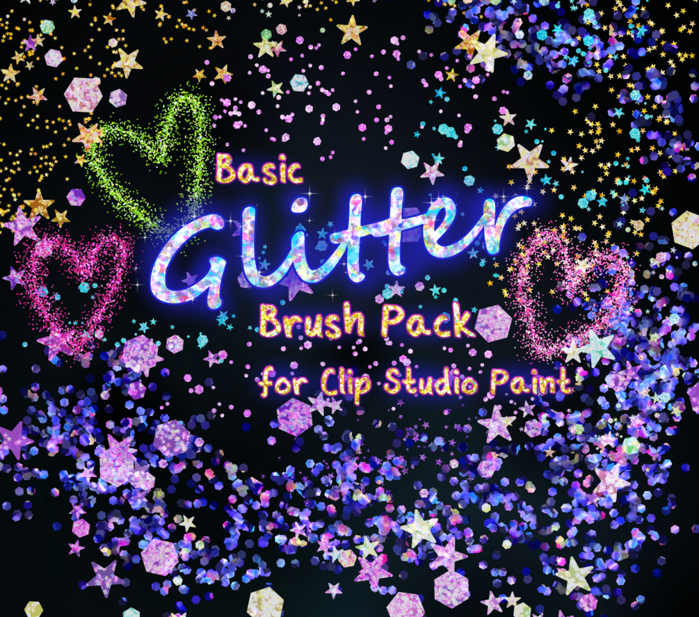 [CSP] Basic Glitter Brush Pack for Clip Studio Paint