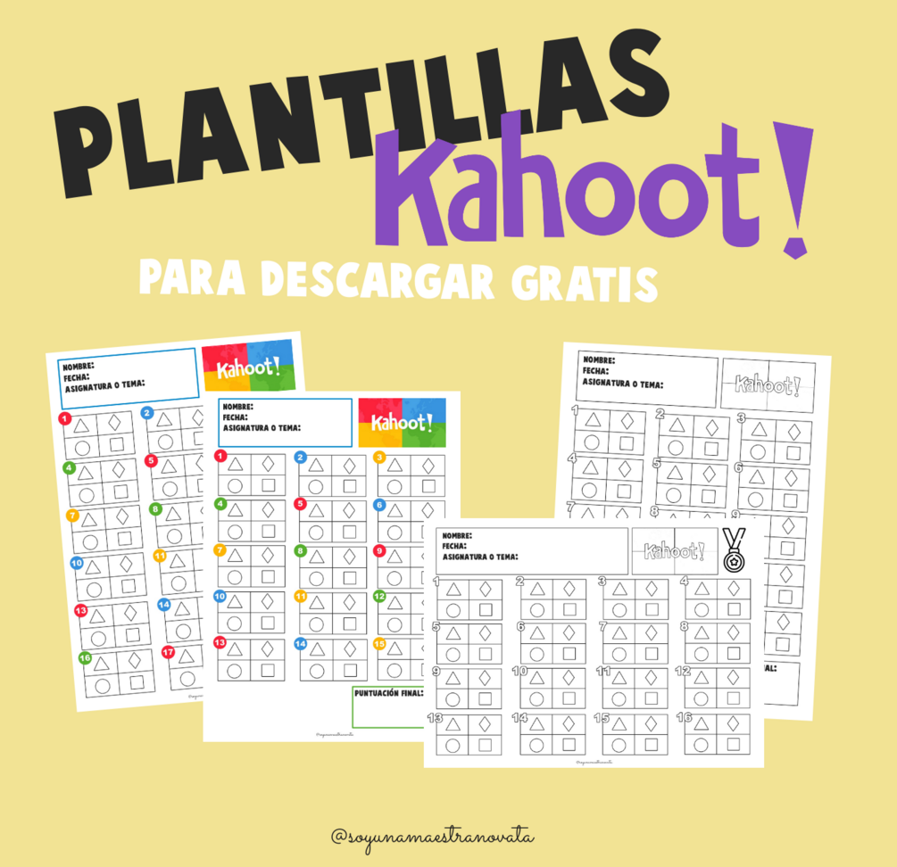 Plantillas Kahoot blanco y negro