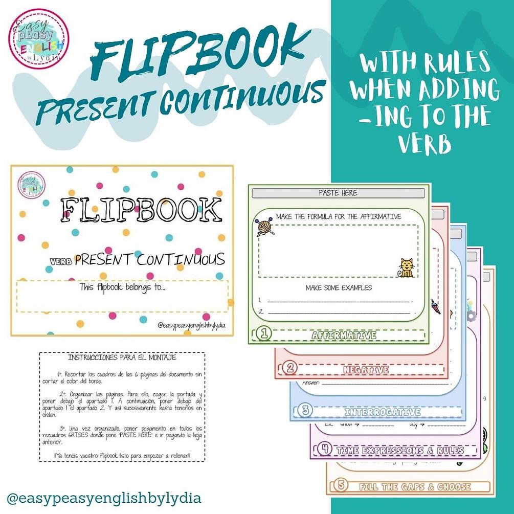 Flipbook PRESENT CONTINUOUS 4º - 5º - 6º