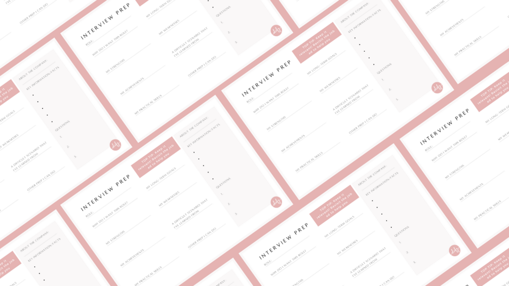 Job Interview Preparation & Guidance (Fillable)