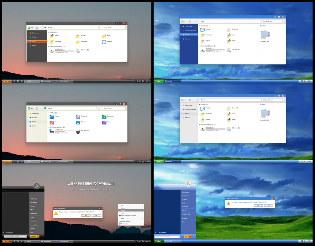 Windows Xp Royale And Zune Theme For Windows 11