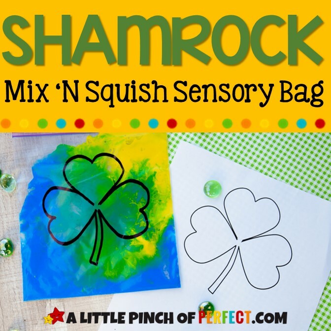 Mix ‘N Squish SHAMROCK: St. Patrick's Day SENSORY BAG to Explore COLOR