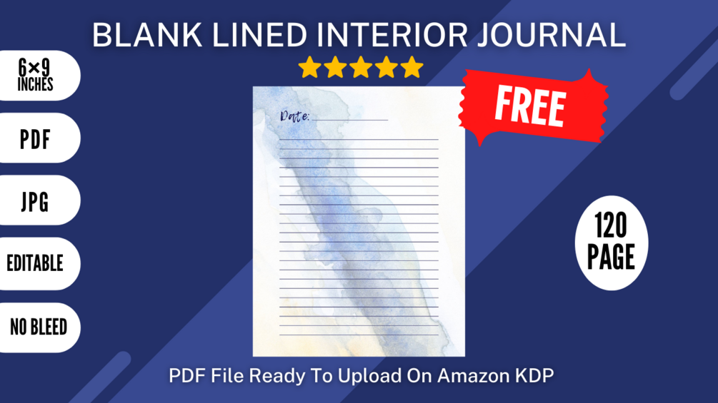 Blank Lined Interior Journal | Journal Paper Lined | Lined Notebook ...