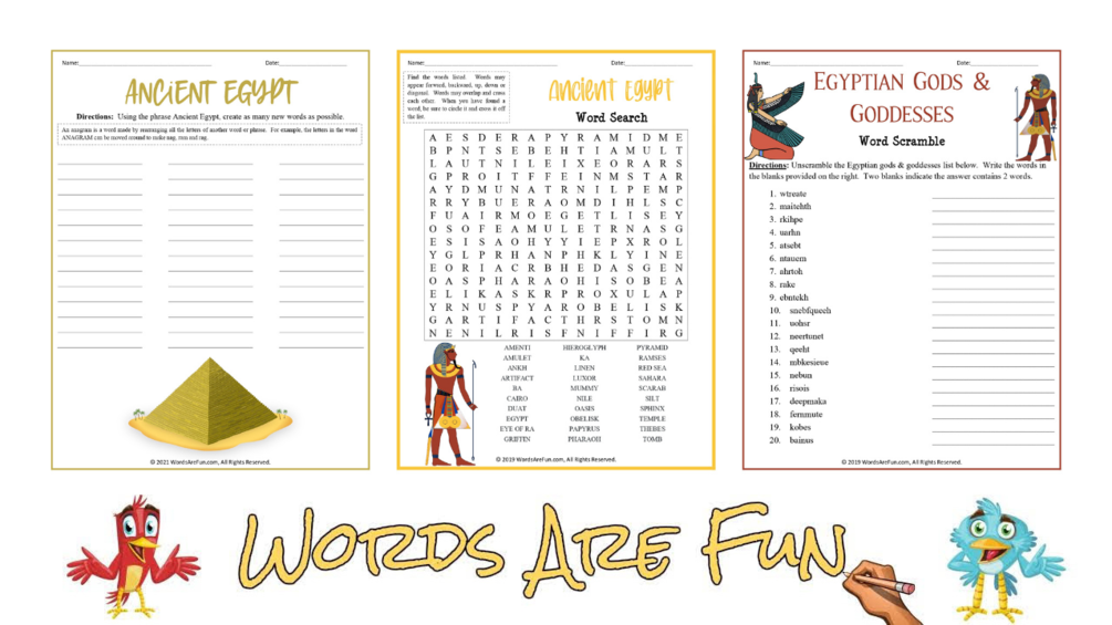 ANCIENT EGYPT Fun Activity Pack Bundle