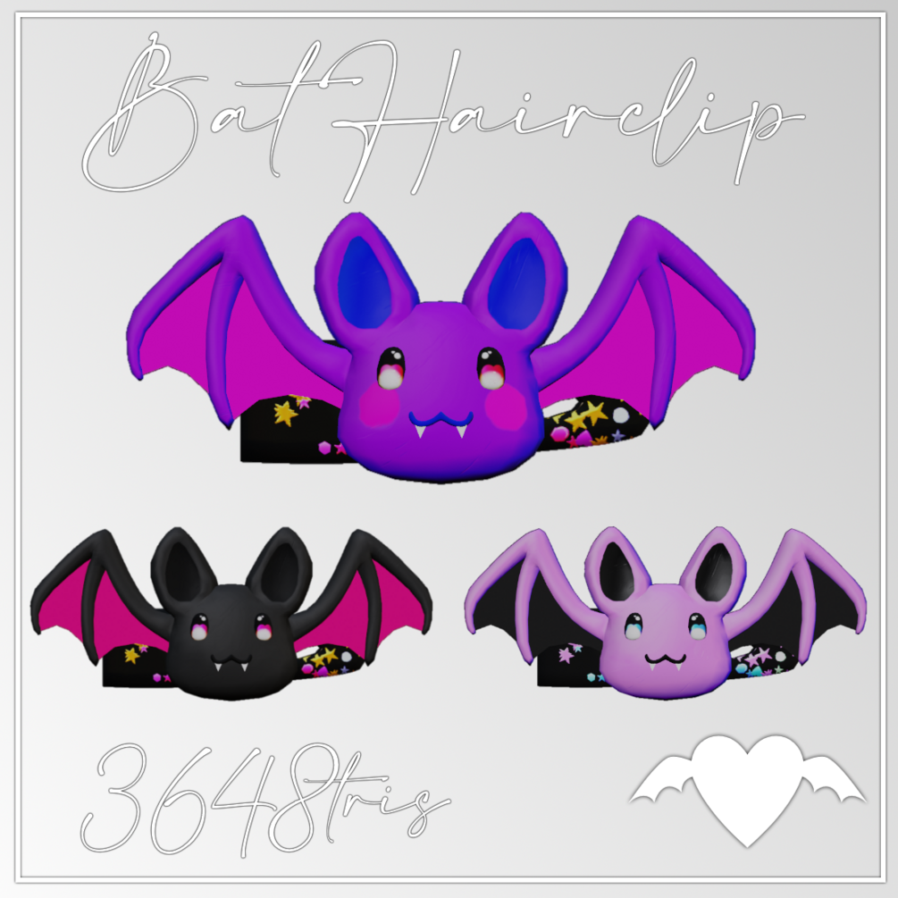 Bat Hairclip - Commercial Use