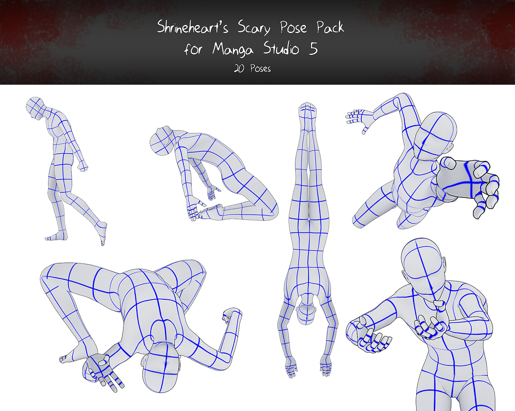 Shrineheart's Scary Pose Pack - 20 Poses