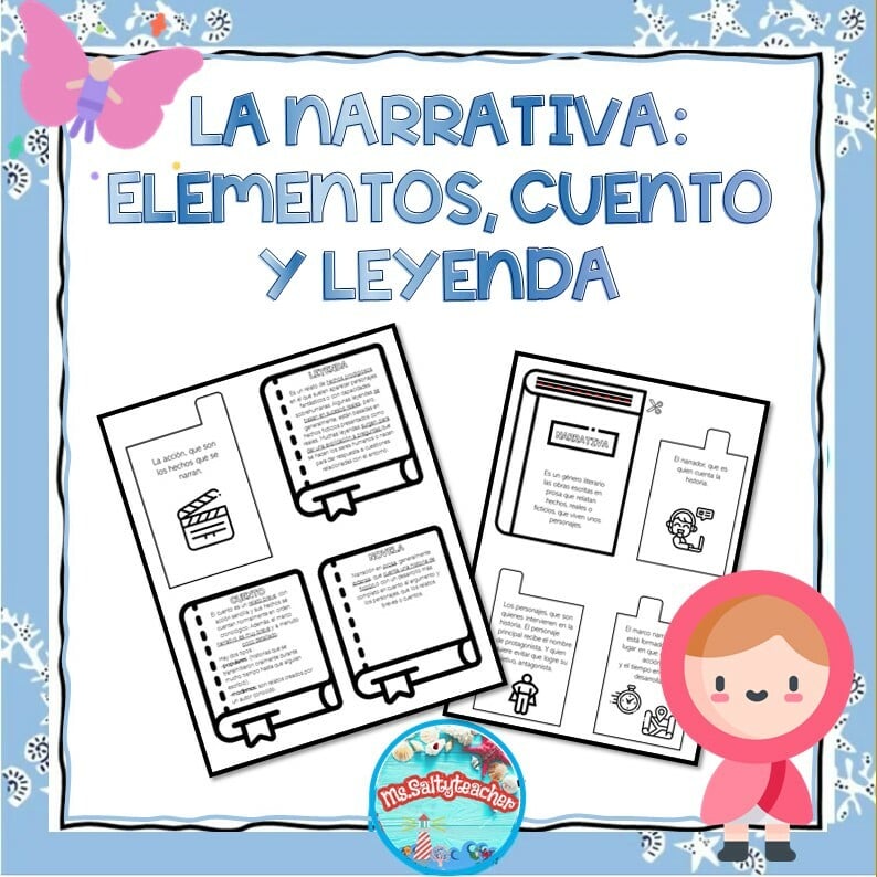 LENGUA: NARRATIVA, elementos, cuento y leyenda- apuntes cuaderno ...